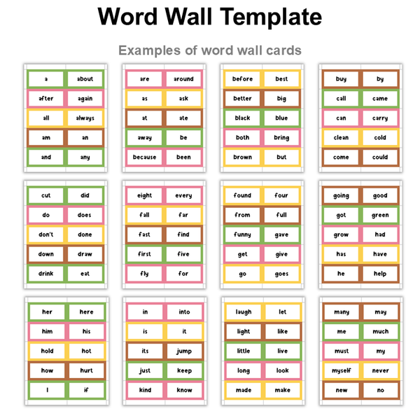 Word Wall Template - Hello Summer | Editable – kjunstudio
