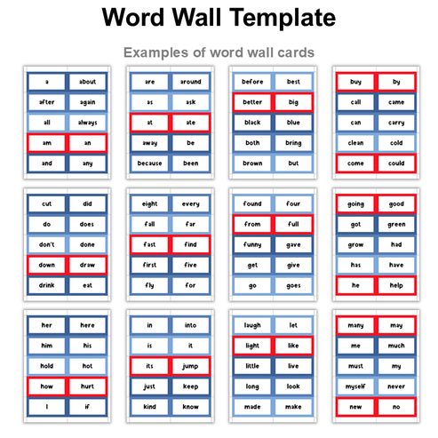 Word Wall Template - Blue Winter | Editable – kjunstudio