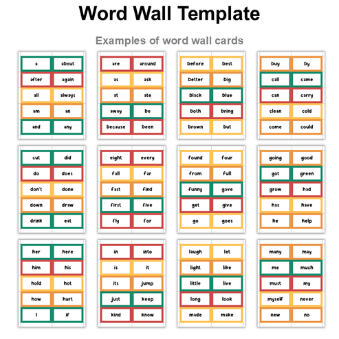 Word Wall Template - Cute Christmas | Editable – kjunstudio