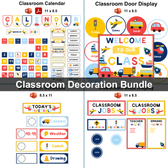 Classroom Decor Bundle - Cute Transportation | Editable – kjunstudio