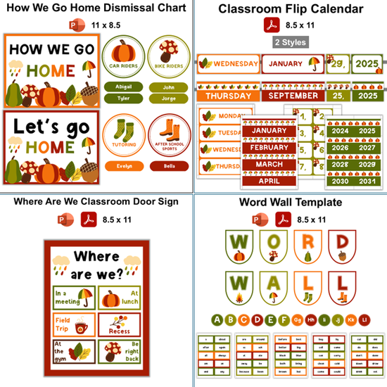 Classroom Decor Bundle - Hello Fall | Editable – kjunstudio