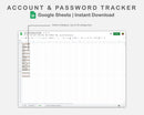 Google Sheets - Account & Password Tracker - Neutral – kjunstudio