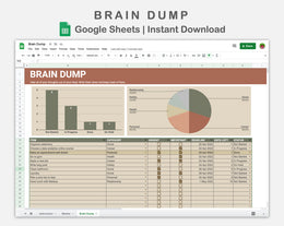 Google Sheets - Brain Dump - Earthy – kjunstudio