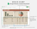 Google Sheets - Brain Dump - Earthy – kjunstudio