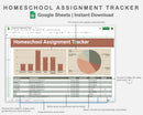 Google Sheets - Homeschool Assignment Tracker - Earthy – kjunstudio