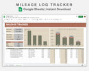 Google Sheets - Mileage Log Tracker - Earthy – kjunstudio