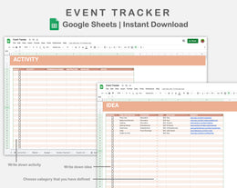 Google Sheets - Event Planner - Neutral – kjunstudio