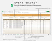 Google Sheets - Event Planner - Boho – kjunstudio