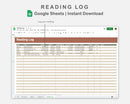 Google Sheets - Reading Log - Earthy – kjunstudio