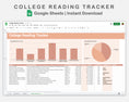 Google Sheets - College Reading Tracker - Neutral – kjunstudio