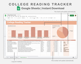Google Sheets - College Reading Tracker - Neutral – kjunstudio