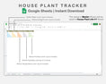 Google Sheets - House Plant Tracker - Boho – kjunstudio