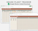Google Sheets - House Plant Tracker - Earthy – kjunstudio