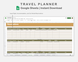 Google Sheets - Travel Planner - Boho – kjunstudio