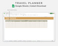 Google Sheets - Travel Planner - Boho – kjunstudio