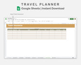 Google Sheets - Travel Planner - Boho – kjunstudio