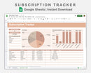 Google Sheets - Subscription Tracker - Neutral – kjunstudio
