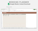 Google Sheets - Wedding Planner - Earthy – kjunstudio