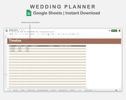 Google Sheets - Wedding Planner - Earthy – kjunstudio