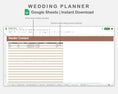 Google Sheets - Wedding Planner - Earthy – kjunstudio
