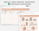 Google Sheets - Movie and Series Tracker - Neutral – kjunstudio