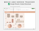 Google Sheets - Movie and Series Tracker - Neutral – kjunstudio