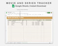 Google Sheets - Movie and Series Tracker - Boho – kjunstudio