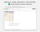 Google Sheets - Movie and Series Tracker - Sweet – kjunstudio