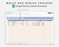 Google Sheets - Movie and Series Tracker - Sweet – kjunstudio