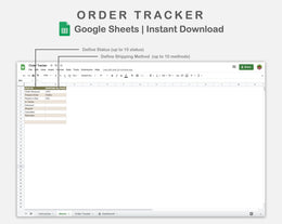 Google Sheets - Order Tracker - Boho – kjunstudio