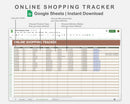 Google Sheets - Online Shopping Tracker - Earthy – kjunstudio