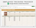 Google Sheets - Employee Training Tracker - Boho – kjunstudio