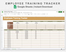 Google Sheets - Employee Training Tracker - Boho – kjunstudio