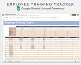 Google Sheets - Employee Training Tracker - Sweet – kjunstudio