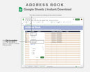 Google Sheets - Address Book - Sweet – kjunstudio