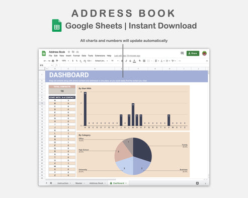Google Sheets - Address Book - Sweet – kjunstudio