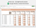 Google Sheets - Price Comparison - Neutral – kjunstudio