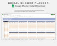 Google Sheets - Bridal Shower Planner - Sweet – kjunstudio