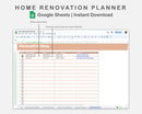Google Sheets - Home Renovation Planner - Neutral – kjunstudio