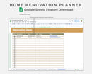 Google Sheets - Home Renovation Planner - Boho – kjunstudio