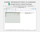 Google Sheets - Home Renovation Planner - Earthy – kjunstudio