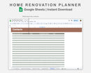 Google Sheets - Home Renovation Planner - Earthy – kjunstudio