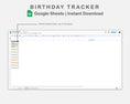 Google Sheets - Birthday Tracker - Earthy – kjunstudio