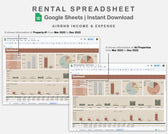 Google Sheets - Rental Spreadsheet - Multi Property - Earthy – kjunstudio