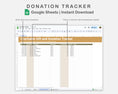 Google Sheets - Donation Tracker - Boho – kjunstudio