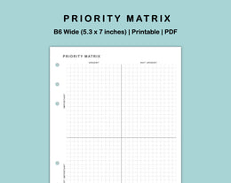 B6 Wide Inserts - Priority Matrix – kjunstudio