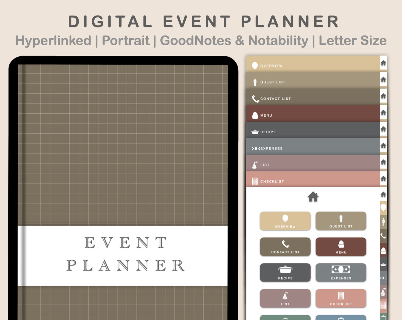 Digital Event Planner - Muted – kjunstudio