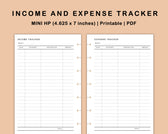 Mini Happy Planner Inserts - Income and Expense Tracker – kjunstudio