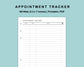 B6 Wide Inserts - Appointment Tracker – kjunstudio