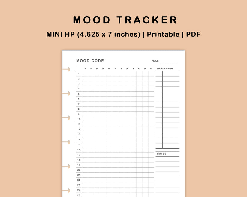 Mini Happy Planner Inserts - Mood Tracker – kjunstudio